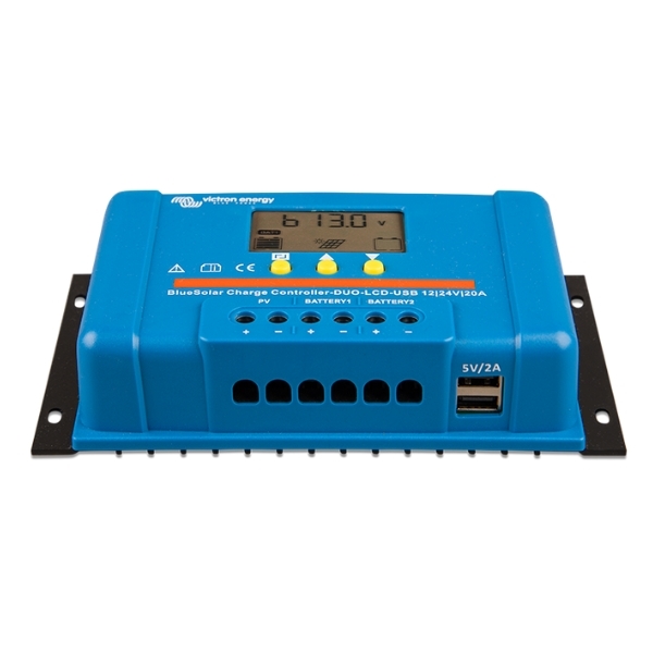 Victron BlueSolar PWM-LCD&USB 12/24V-20A, Solar chargers, Inverters and chargers - Solenergo